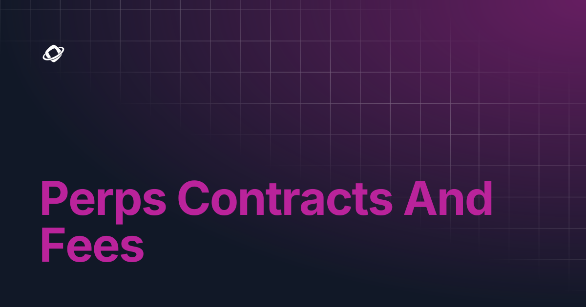 Perps Contracts And Fees | Nad DEX